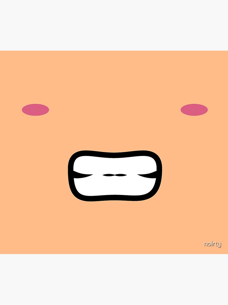 "Cartoon Face Expression Emotion Mouth Grunt" Sticker for Sale by ...