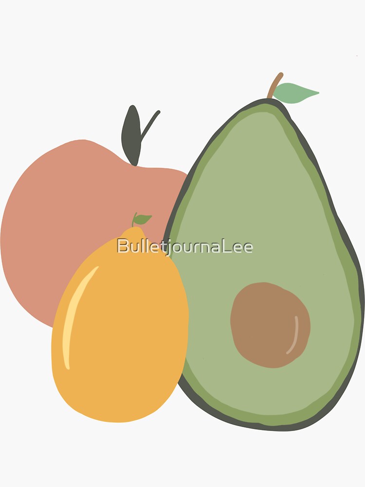 "Aesthetic Summer fruits and vegetables sticker " Sticker by ...