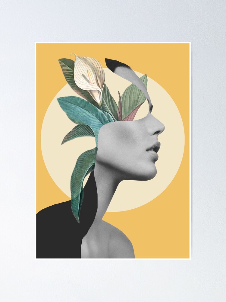 "Floral Portrait /collage 3 " Poster by Dada22 | Redbubble