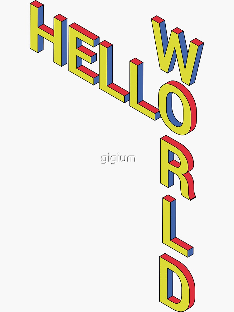 "Hello World pop art" Sticker for Sale by gigium | Redbubble
