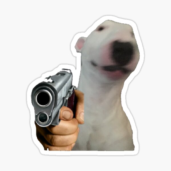 "Walter Dog Guns Funny T-shirts For Gift Man Woman" Sticker by Anas777 ...
