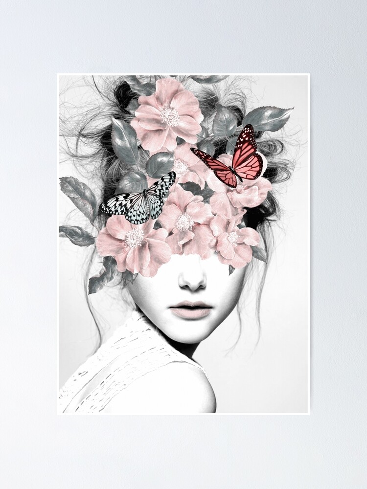 Poster « FEMME AUX FLEURS 10 », par Dada22 | Redbubble