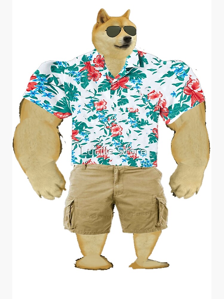 " Doge Is Spending Summer Vacation Cheems Shiba Inu Summer Funny T ...