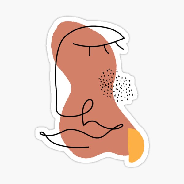 "Minimalist abstract line art" Sticker for Sale by clapin123 | Redbubble