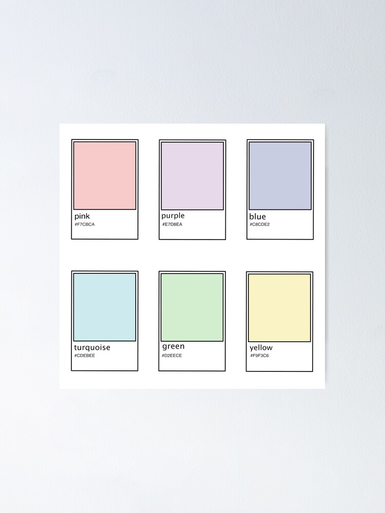 "cute pastel color cards" Poster by Pastel-PaletteD | Redbubble