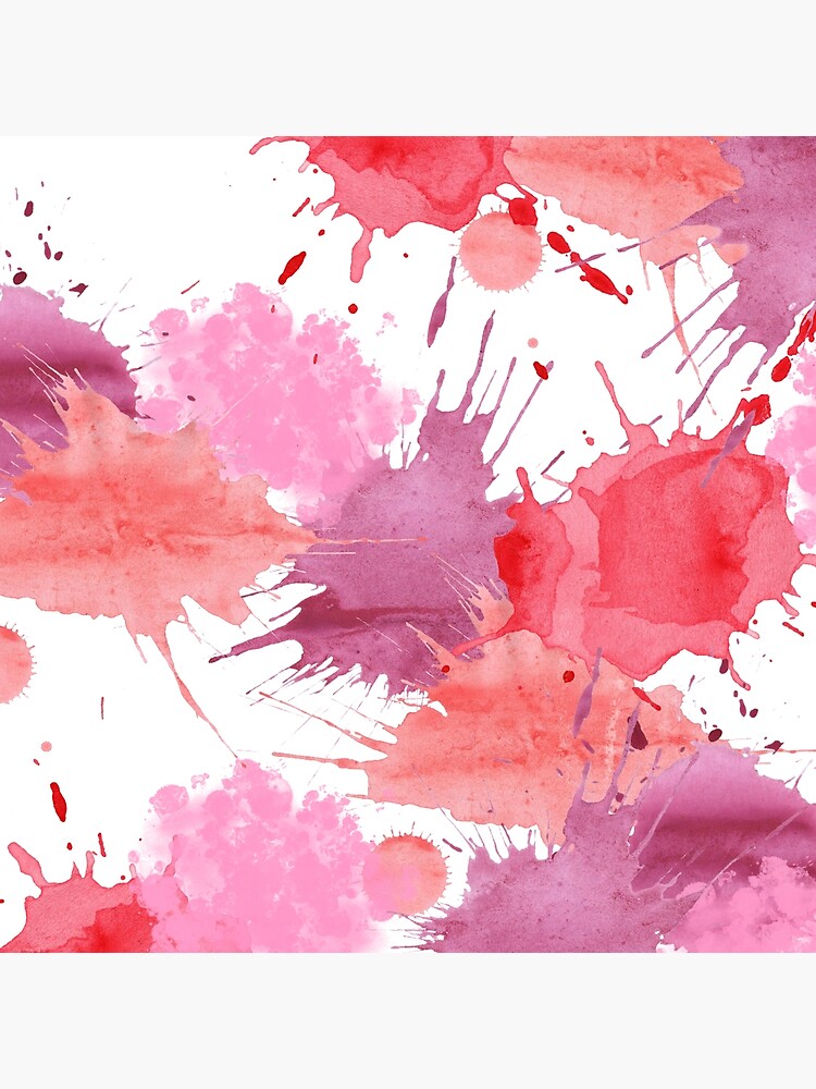 "Pink watercolor splatter" Poster by VCPaula | Redbubble