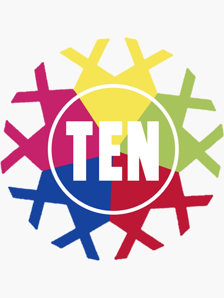 "TEN-10 Colour" Sticker for Sale by GoalieTurtle | Redbubble