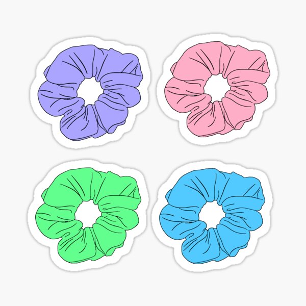 "Pastel scrunchie sticker pack" Sticker for Sale by tamsinrichards ...