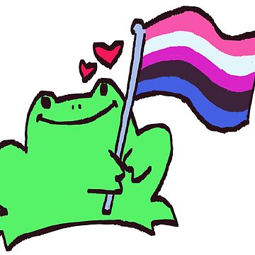 "Genderfluid Pride Froggy (Funny Frogs)" Sticker for Sale by ...