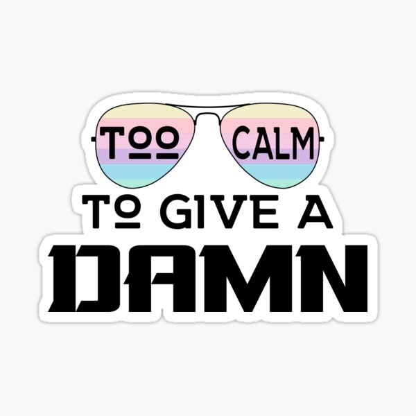 "Too Calm Pilot Sunglasses Pastel Colors" Sticker for Sale by ...