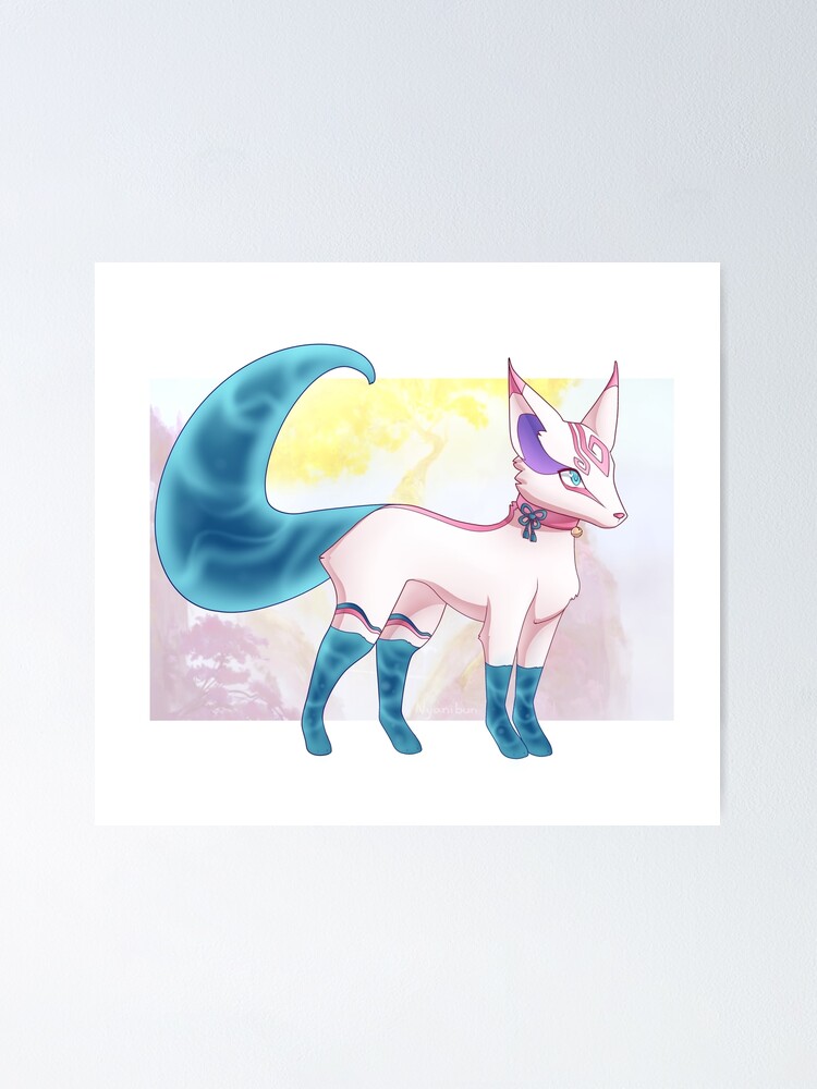 "Spirit Blossom Ahri fox form" Poster by Nyanibun | Redbubble