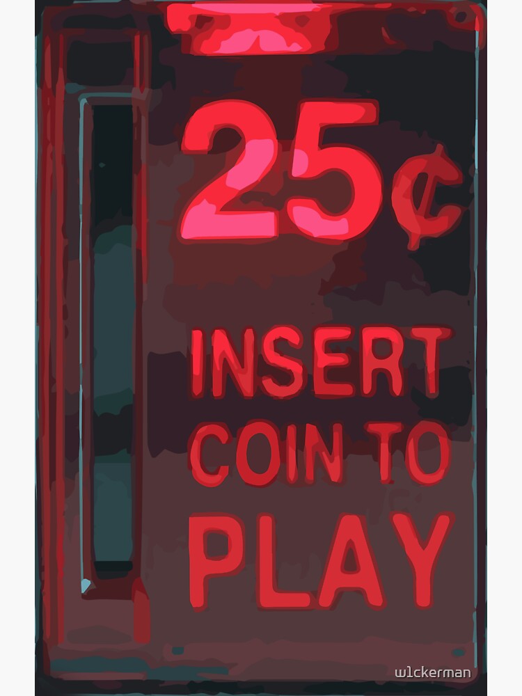 Sticker « 25c INSÉRER UNE PIÈCE POUR JOUER AU CASINO RÉTRO », par ...