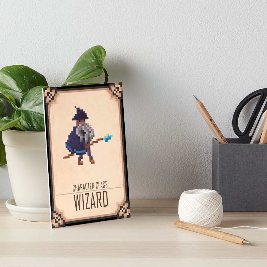"Character Class: Wizard Pixel Art Retro Poster" Art Board Print by ...