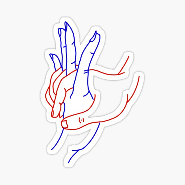 "3D Holding Hands" Sticker by nbyrnee | Redbubble