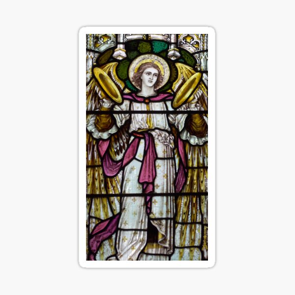 "Angel with Cymbals" Sticker for Sale by Sybille-Yates | Redbubble