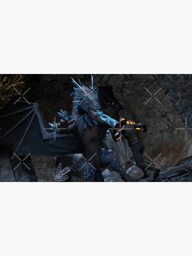 "Anubis Warrior vs. Crystal Dragon" Sticker for Sale by sgwolf | Redbubble