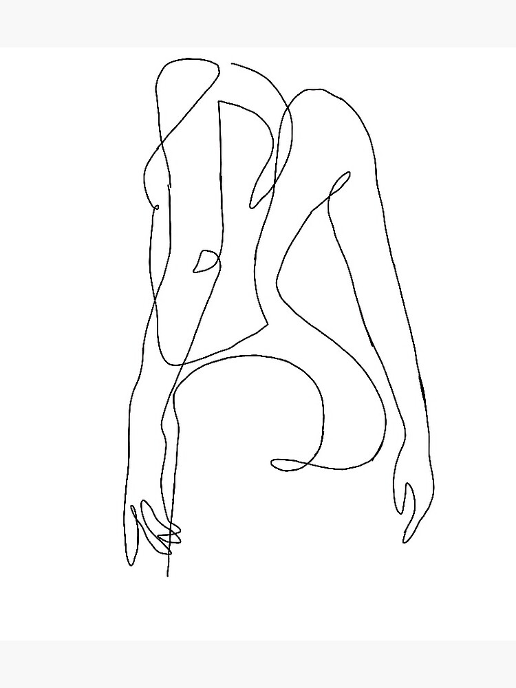 "One line drawing body" Sticker by linhtjeee | Redbubble