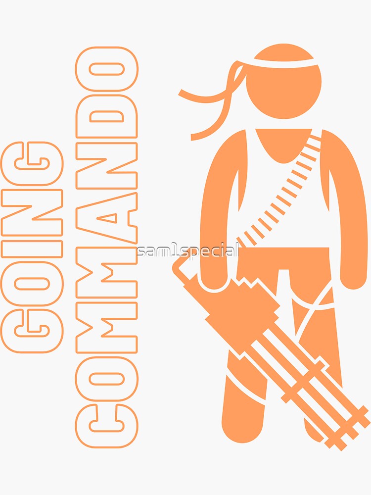 "Going Commando" Sticker for Sale by sam1special | Redbubble