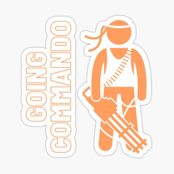 "Going Commando" Sticker for Sale by sam1special | Redbubble