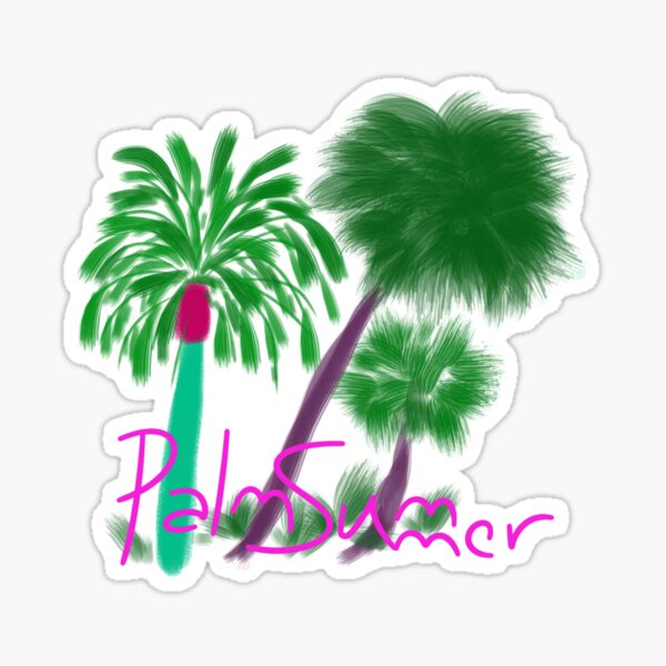 "Palm Tree Summer." Sticker for Sale by Geomoon | Redbubble