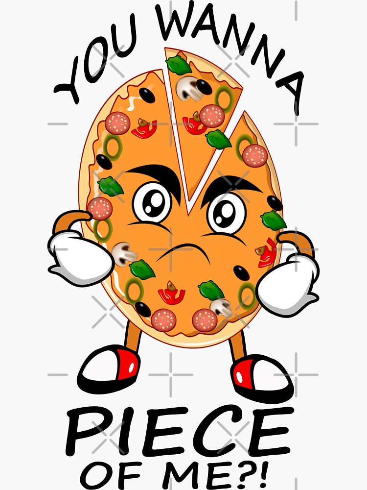 "Angry Pizza" Sticker by Poloy | Redbubble