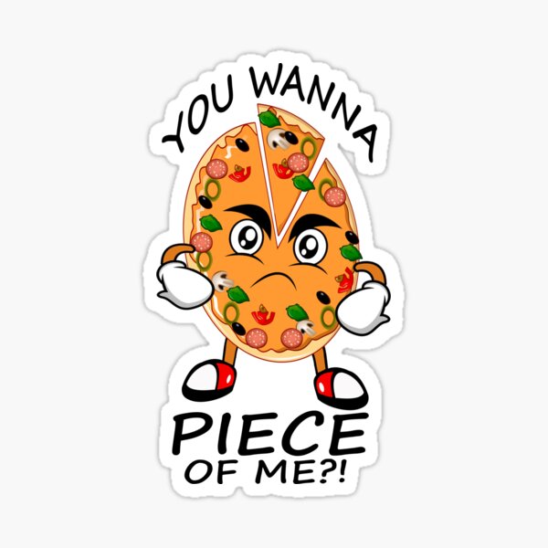 "Angry Pizza" Sticker by Poloy | Redbubble
