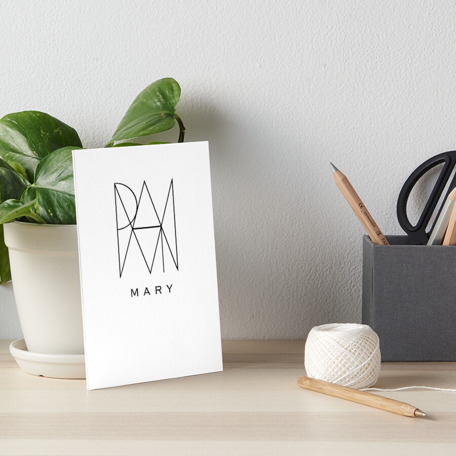 "Mary Name Logo Sticker" Art Board Print for Sale by marycarroll614 ...