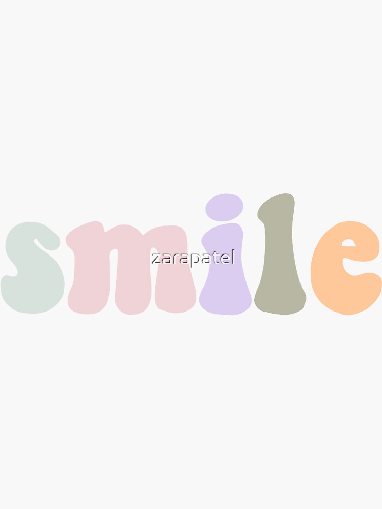 "smile " Sticker for Sale by zarapatel | Redbubble