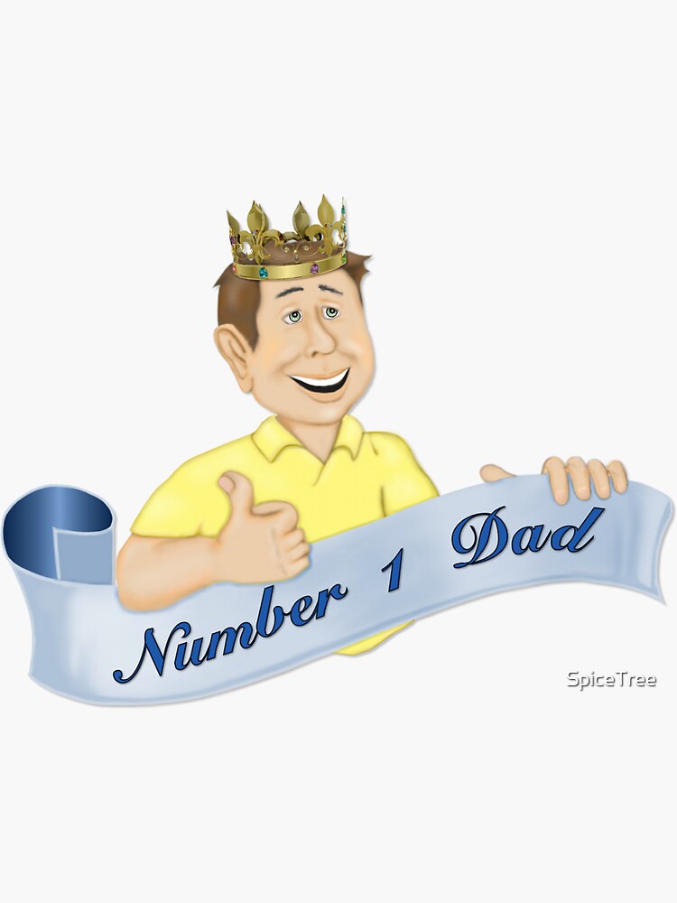 "Number 1 Dad" Sticker for Sale by SpiceTree | Redbubble