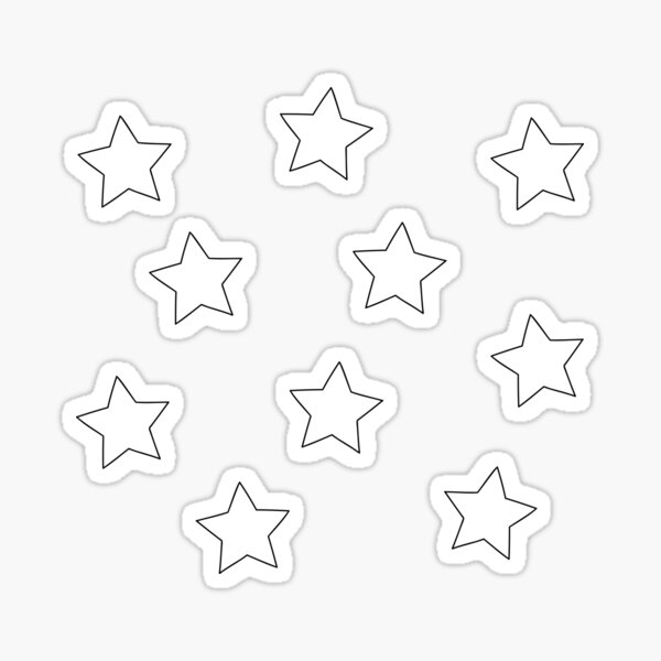 "white stars" Sticker for Sale by rachface | Redbubble