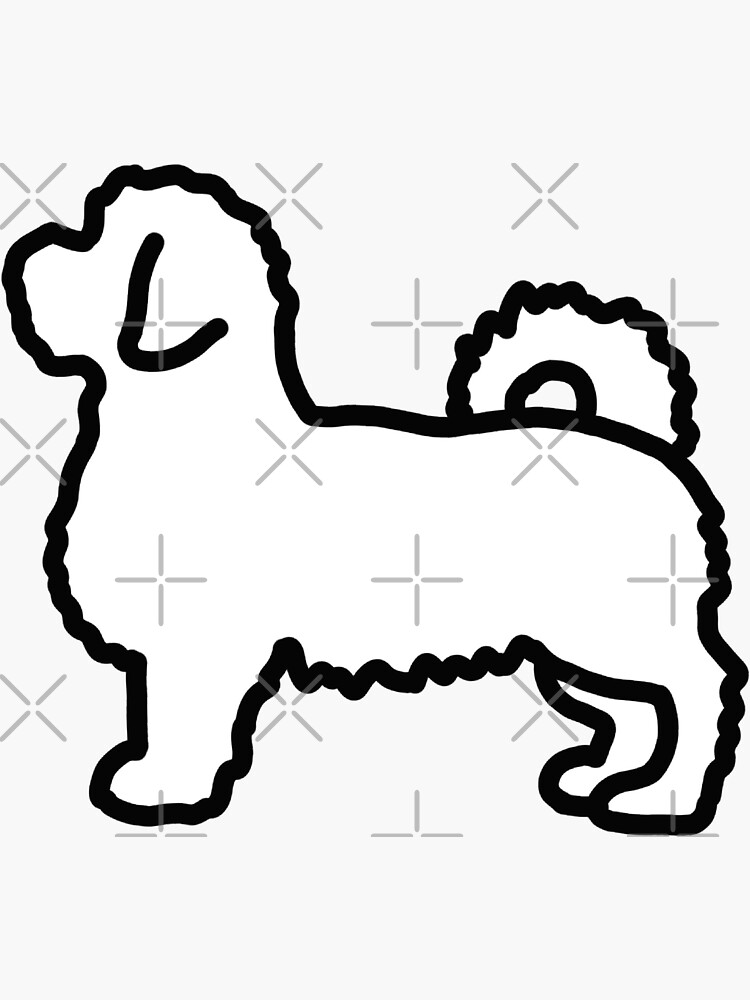 "maltese outline" Sticker by doodledogz | Redbubble