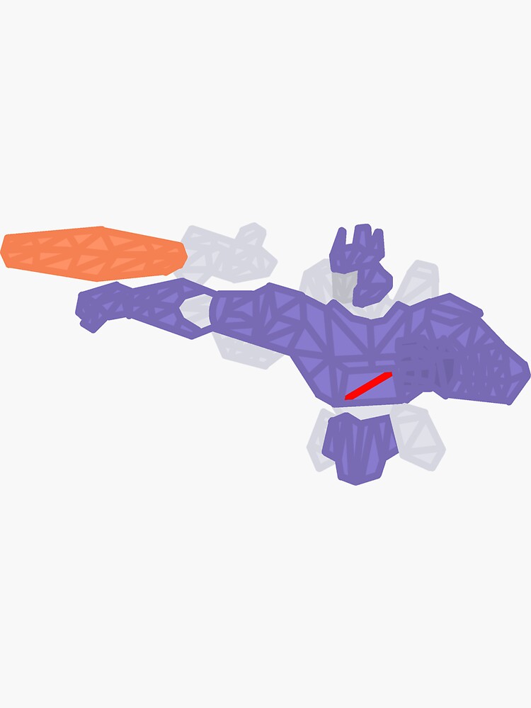 "Polygon Galvatron (Coloured)" Sticker for Sale by TeylGate | Redbubble