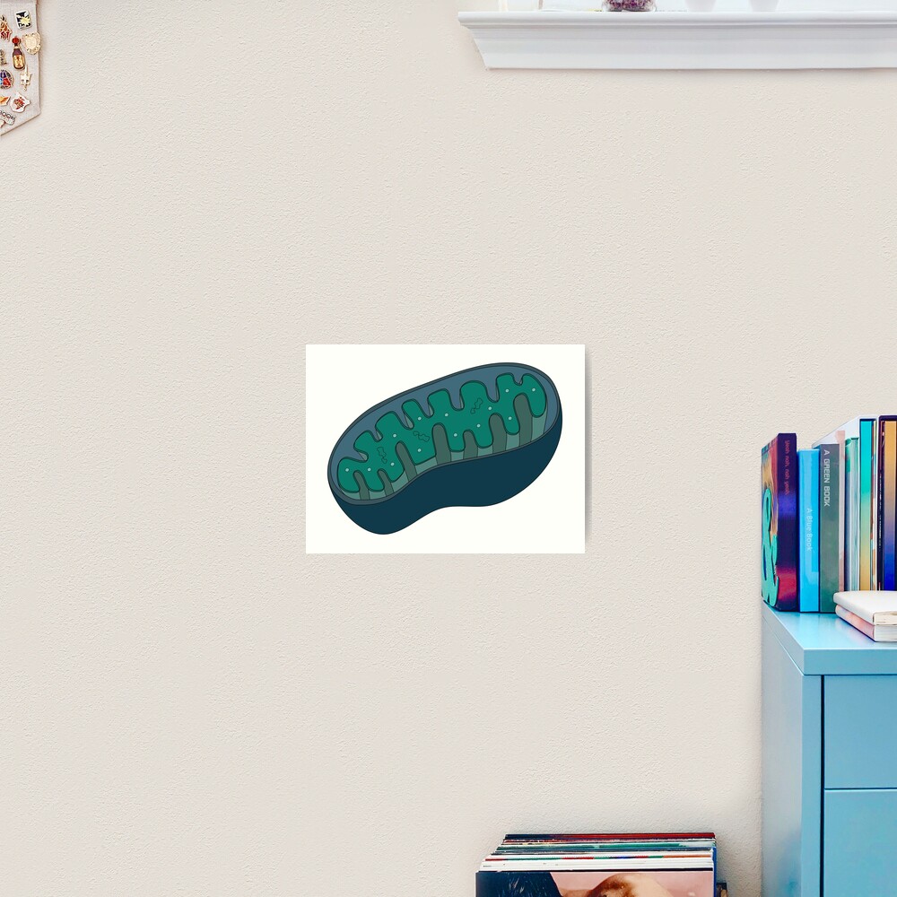 "Blue Mitochondria" Art Print for Sale by stitchesofsci | Redbubble