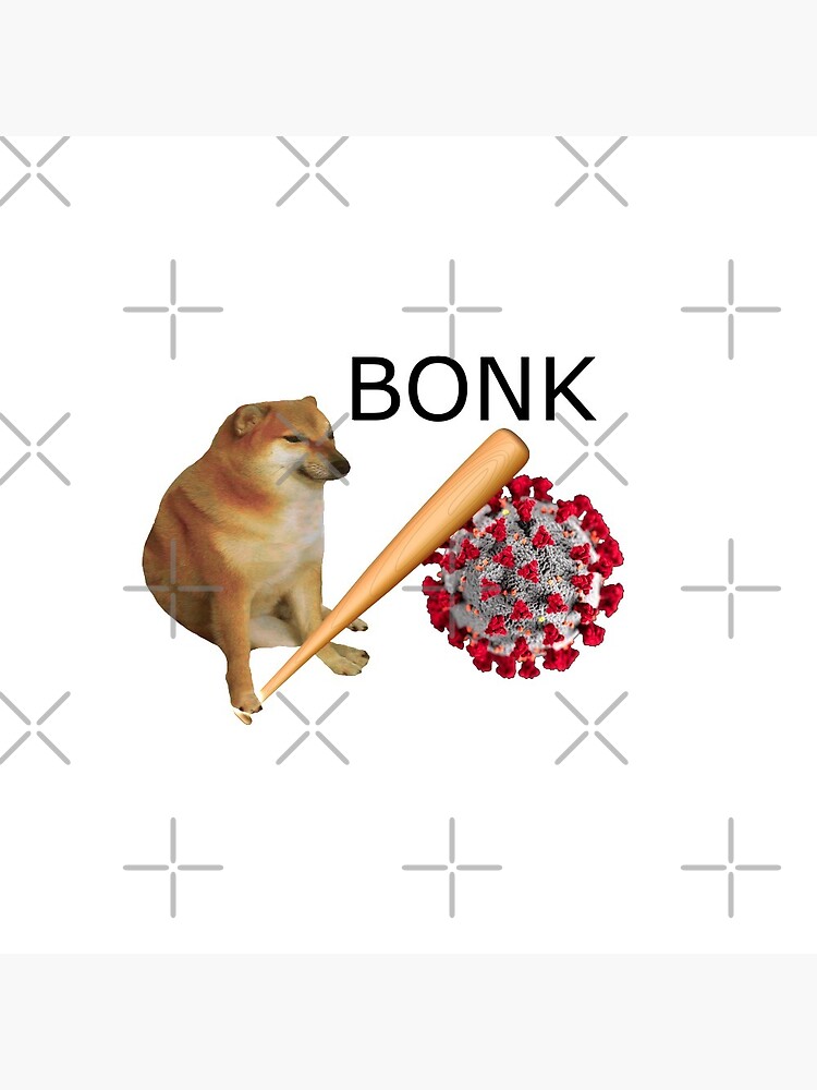 "Cheems virums Bonk" Pin for Sale by UncleApo | Redbubble