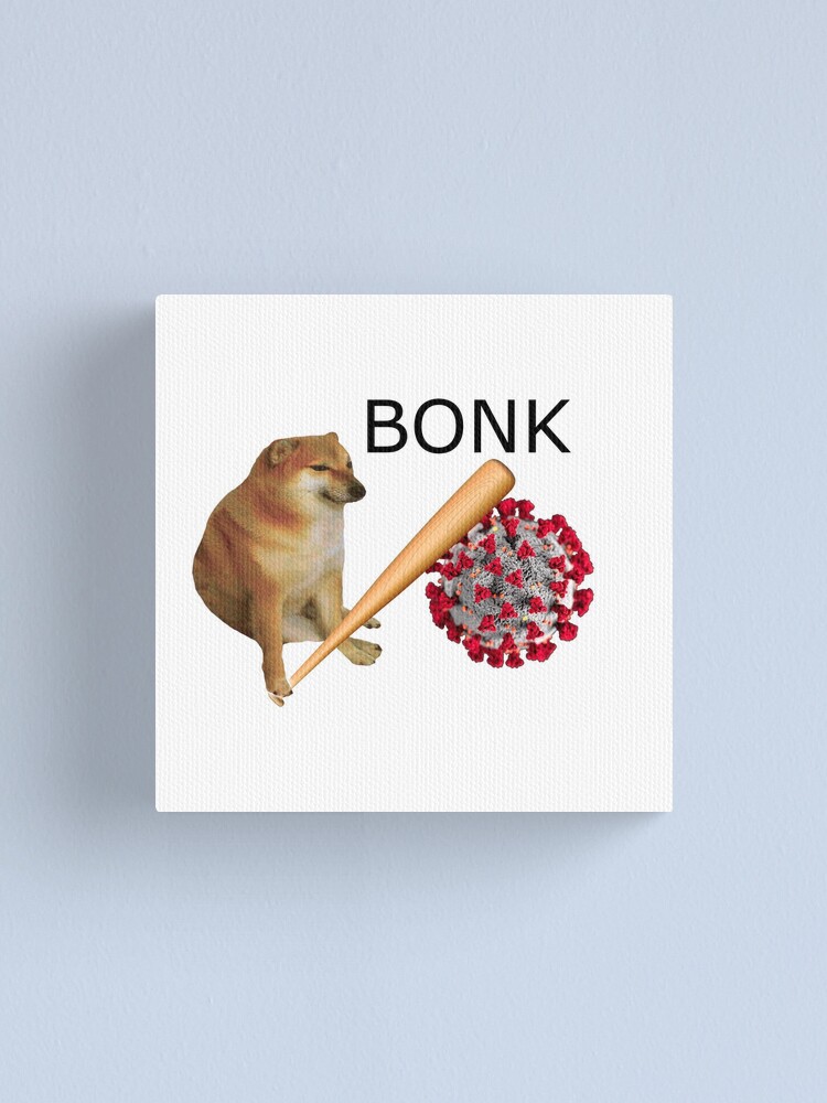 "Cheems virums Bonk" Canvas Print by UncleApo | Redbubble