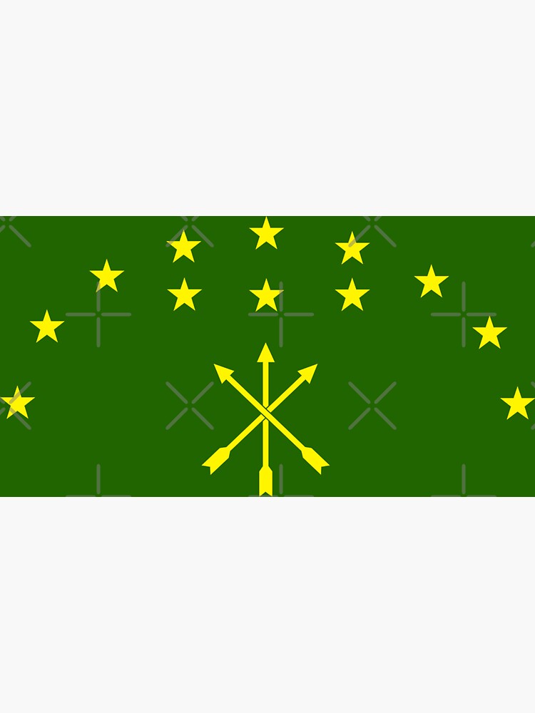"Adiga Flag With Yellow Stars Great Adiga Gift Perfect Adiga" Sticker ...