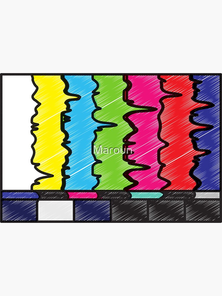 "Retro No Signal Tv" Sticker by Maroun | Redbubble