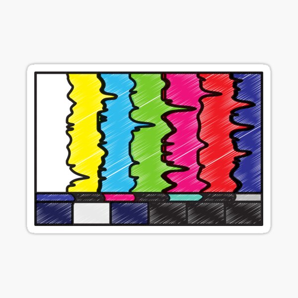 "Retro No Signal Tv" Sticker by Maroun | Redbubble