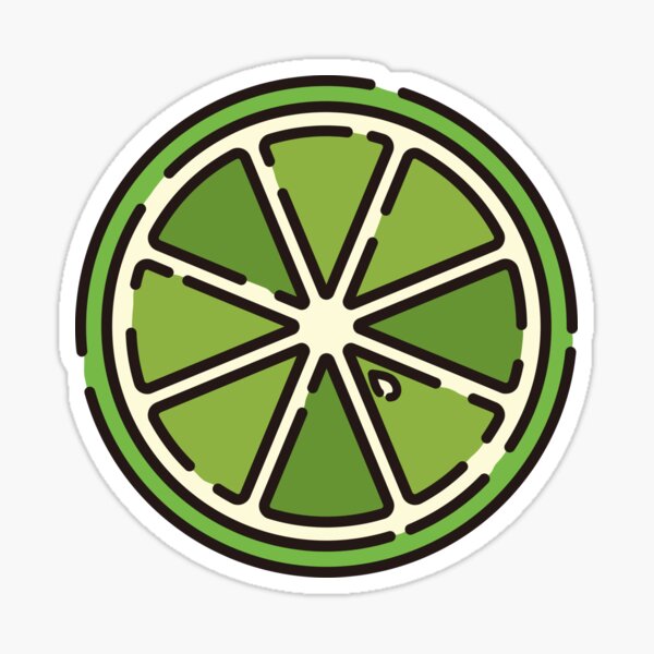 "Minimalist Lime Graphic " Sticker by etdoodles | Redbubble