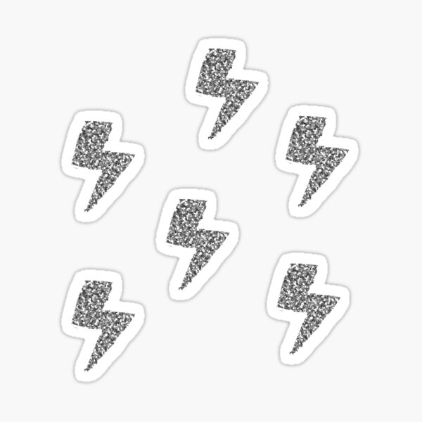 "Lightening bolt silver sticker pack" Sticker for Sale by stickersbyGE ...