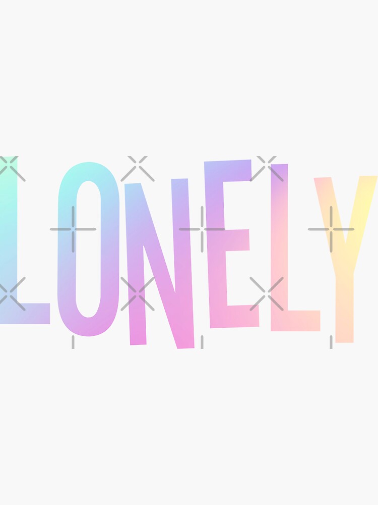 "Holographic Lonely" Sticker for Sale by spicynudo | Redbubble
