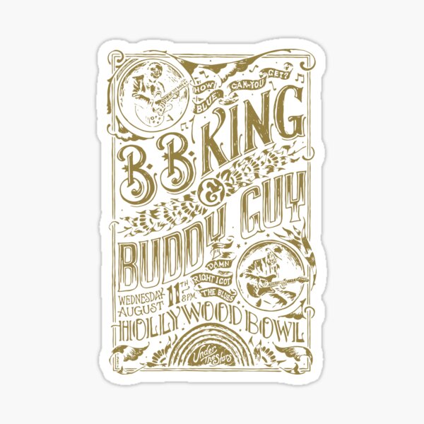 "Blues music art / BBK" Sticker for Sale by blackmuxic | Redbubble
