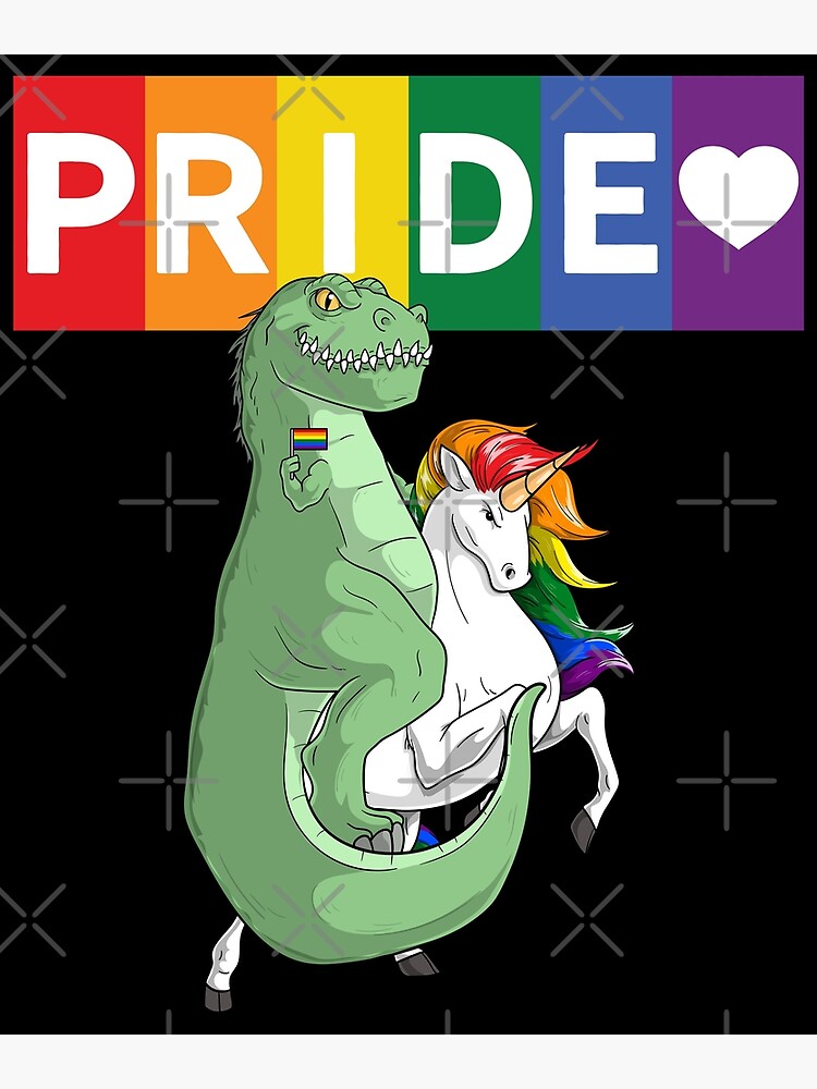 Póster «Orgullo gay LGBT T-Rex Tyrannosaurus Rex Dinosaurio Riding ...