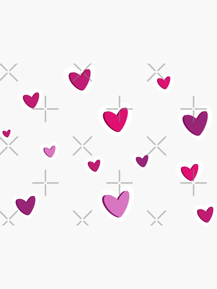 "Heart Sticker pack" Sticker for Sale by seabiscuit28 | Redbubble