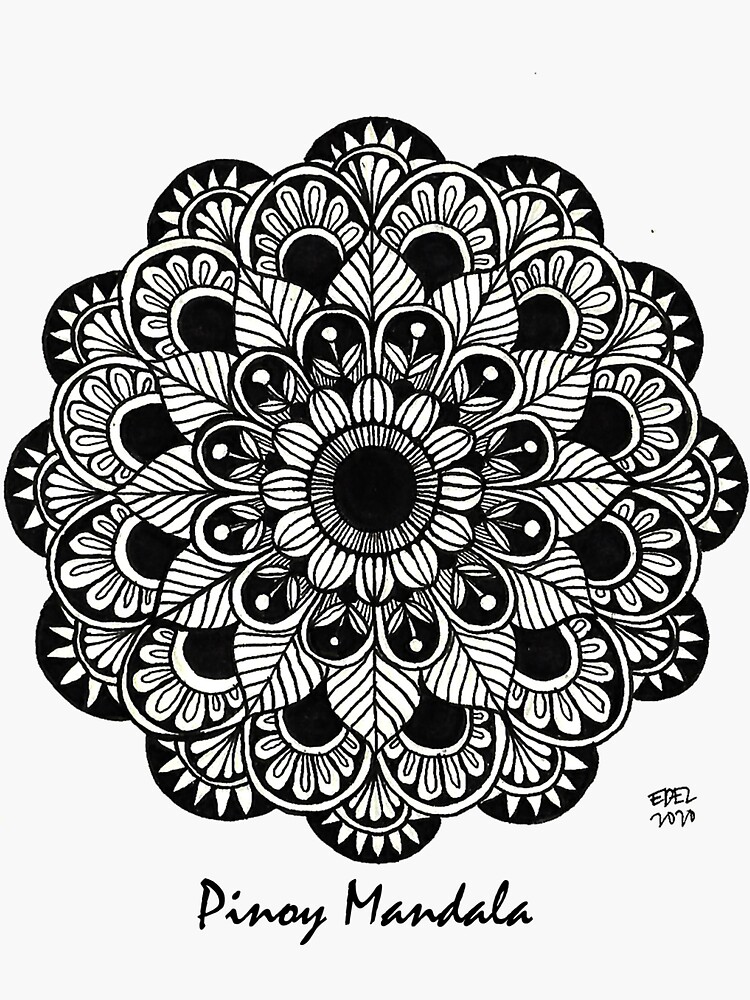 "Nature-themed Mandala" Sticker by marydfairy | Redbubble