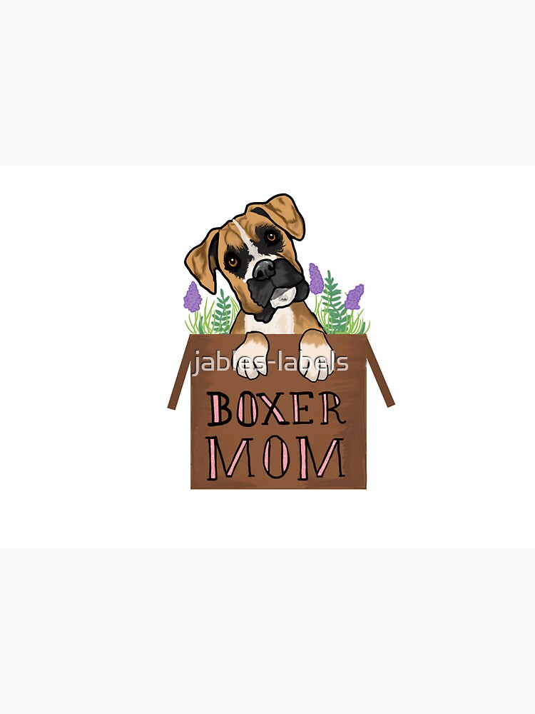 "Boxer Mom" Sticker for Sale by jables-labels | Redbubble