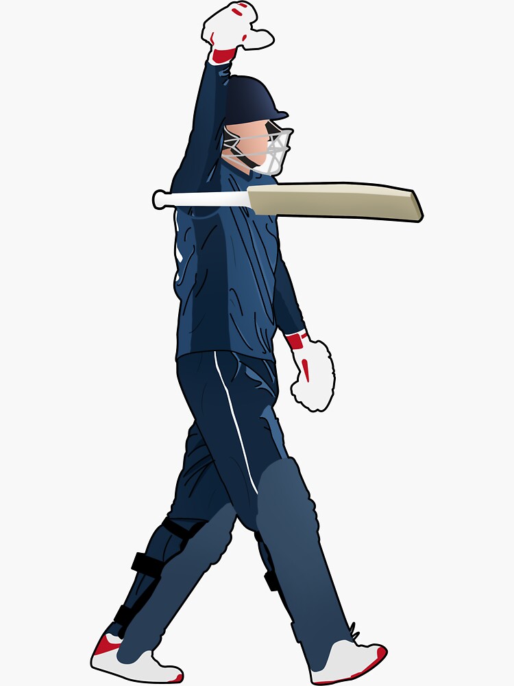 "Joe Root Bat Drop" Sticker for Sale by HitFor6 | Redbubble