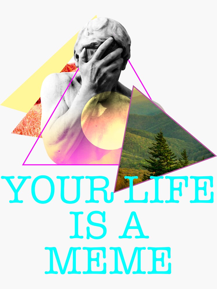 "Your Life is a Meme" Sticker by ugbk-tshirts | Redbubble