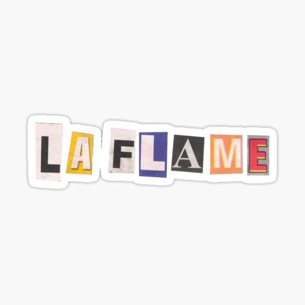 "Travis Scott - La Flame Logo" Sticker by Knav44 | Redbubble