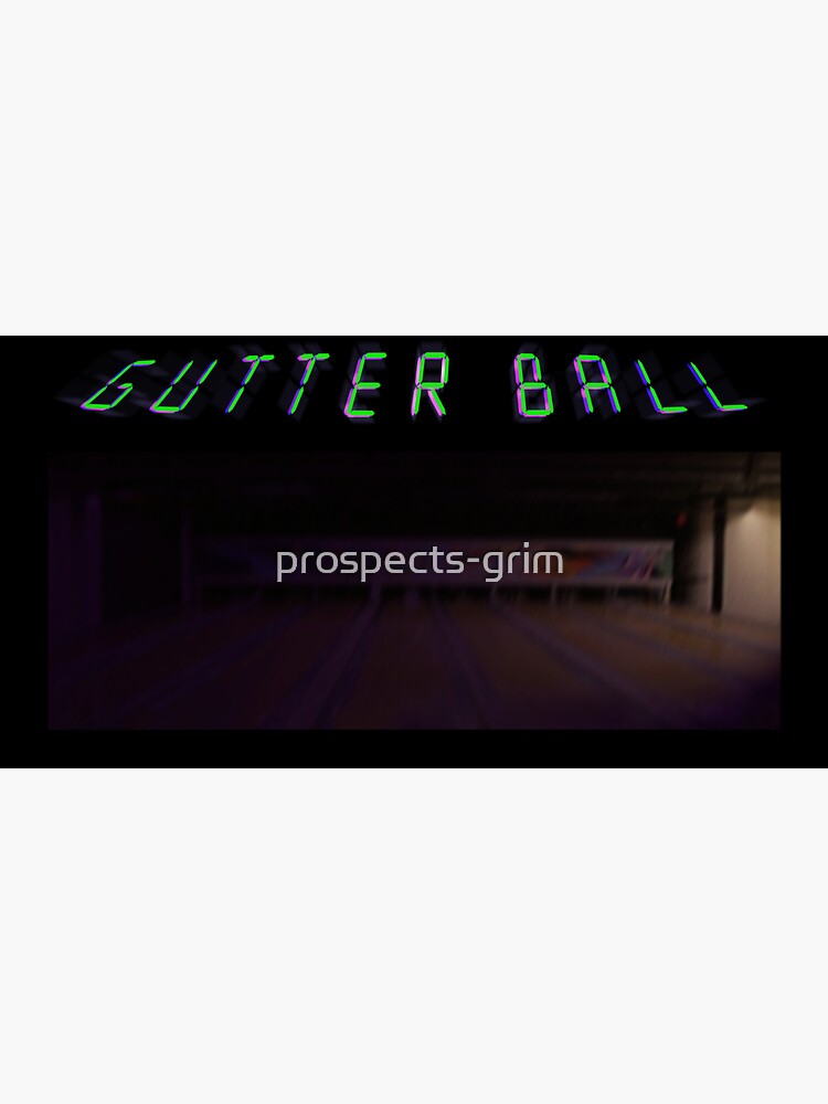 "GUTTERBALL creepy retro bowling design" Sticker by prospects-grim ...